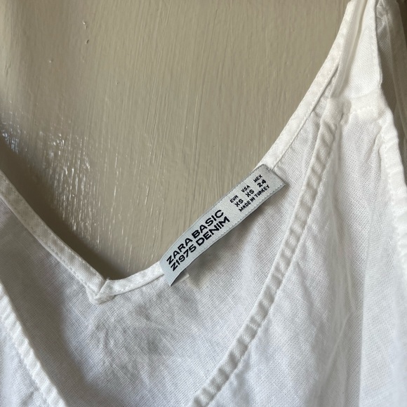 Zara | Tops | Zara Basic White Tie Tank | Poshmark